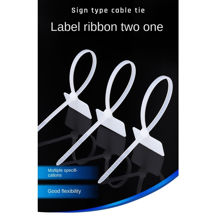 Waterproof Nylon White Label Cable Tie Hanging Card Plastic Cable Tag ...