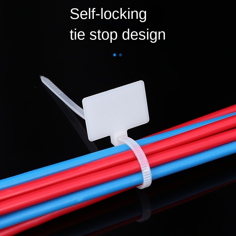 Waterproof Nylon White Label Cable Tie Hanging Card Plastic Cable Tag ...