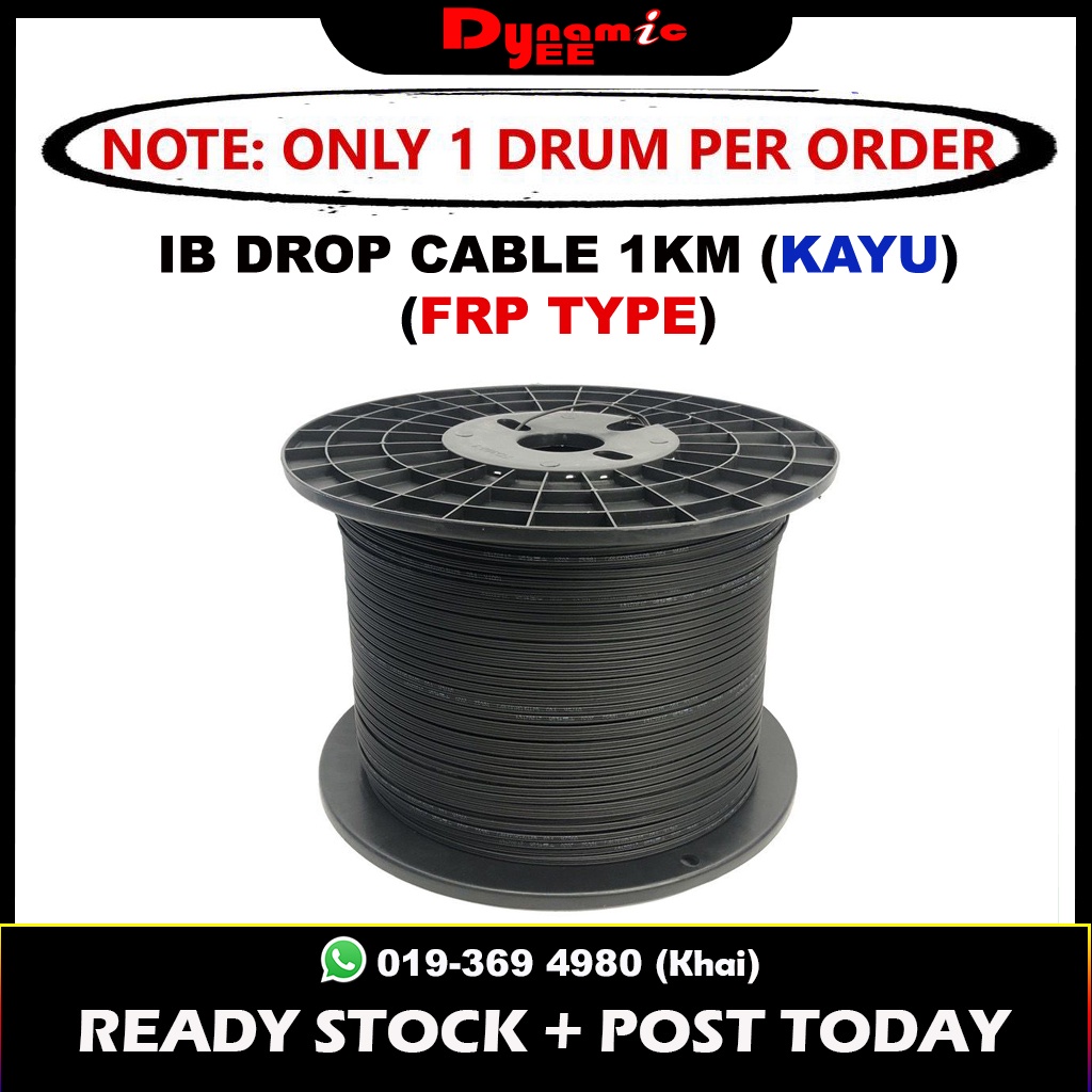 FTTH Outdoor IB Drop Fiber Cable 1Core 1000m (KFRP)GJYXFCH-1B6a2 G657A2 ...
