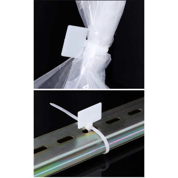 Waterproof Nylon White Label Cable Tie Hanging Card Plastic Cable Tag ...