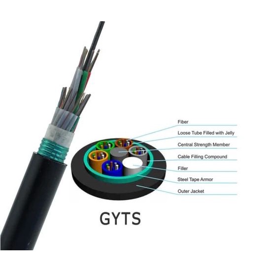 GYTS 6/12/24 CORE STEEL ARMOURED LOOSE TUBE OUTDOOR FIBER OPTIC CABLE ...